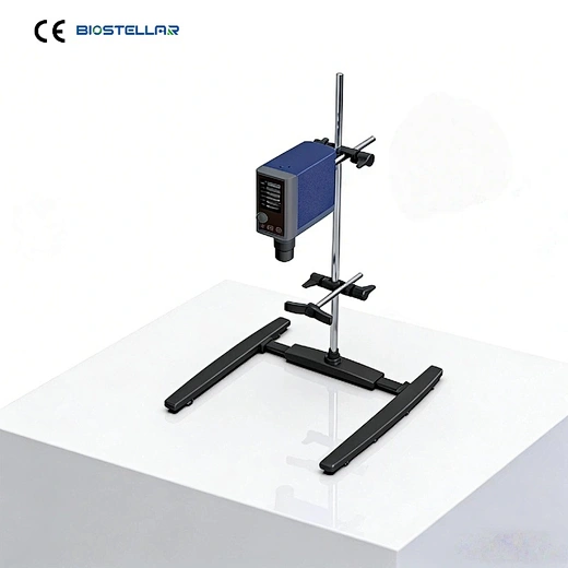 BIOSTELLAR Temp-Sensing Overhead Stirrer | Timing Dual-Direction Lab Mixer